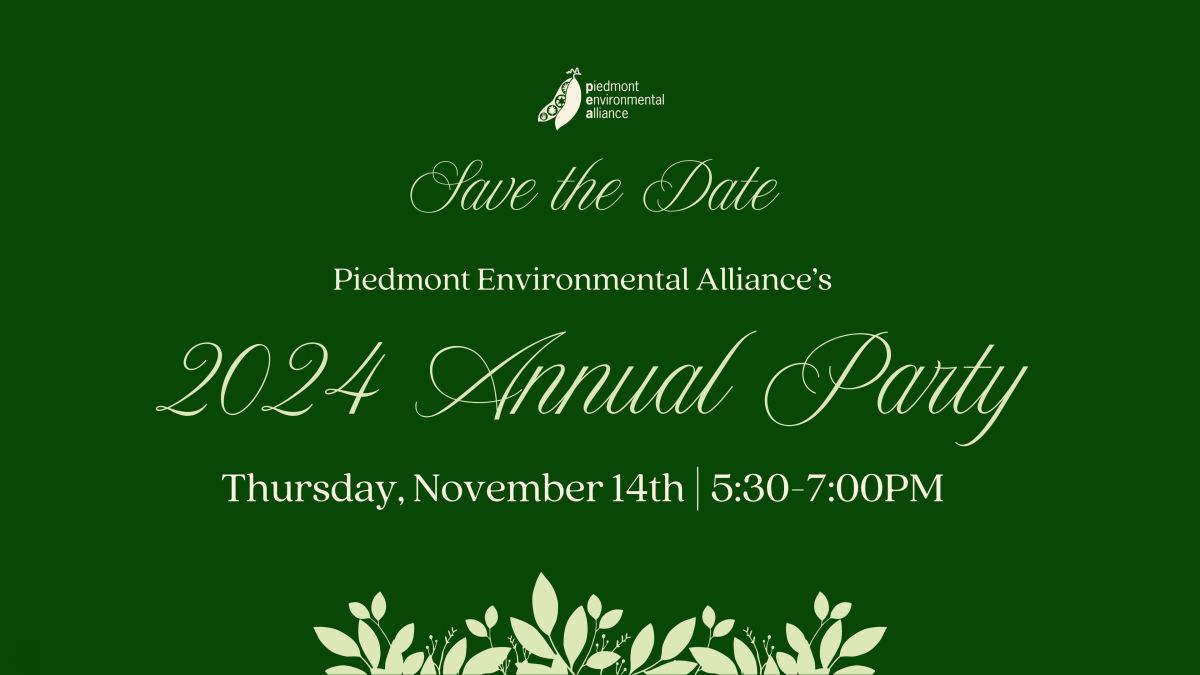 2024 Annual Party Registration | Piedmont Environmental Alliance