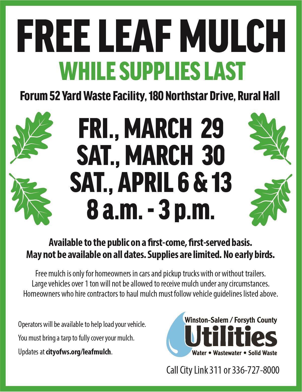 Free Leaf Mulch | Piedmont Environmental Alliance