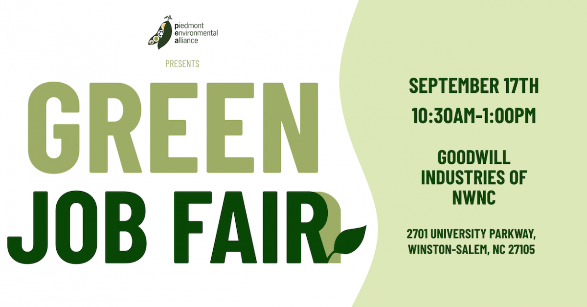 Green Job Fair | Piedmont Environmental Alliance
